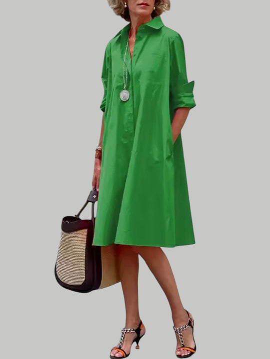Helena | Elegant Comfort Ruffle Dress – Adams & Baker Charleston